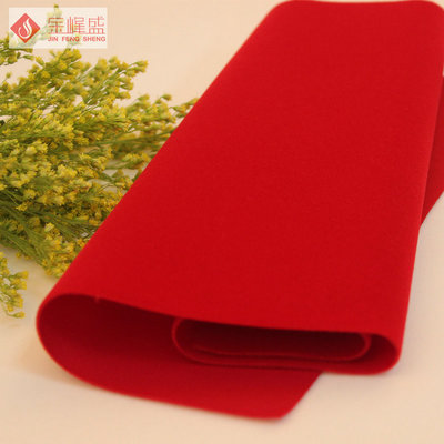 Red Jewelry Box Flocked Fabrics With Soft Plush , Spunlace Backing Material