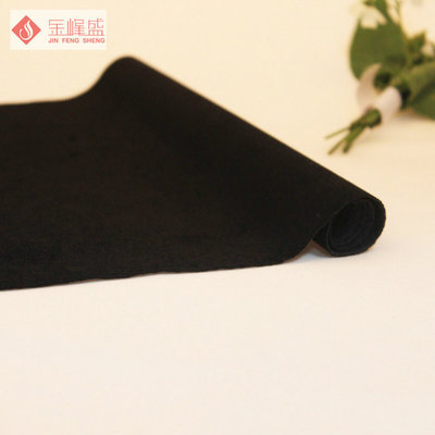 Custom Black Flocked Velvet Fabrics Nonwoven Base For Jewelry Box
