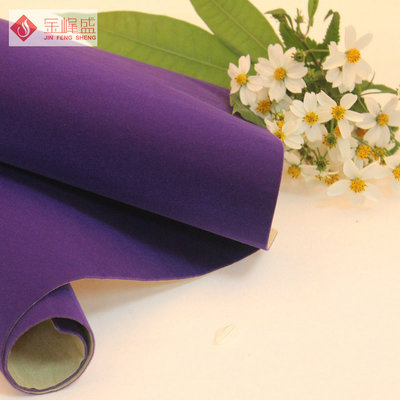 Flocking Purple Polyester Velvet Fabric Soft For Jewelry Box Lining