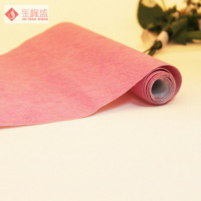Pink Tricot Knitted Velvet Fabric , Flocked Upholstery Fabric For Jewelry Box