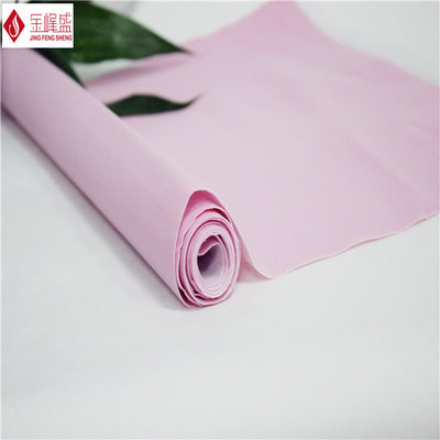 Nylon 100 Cotton Velvet Upholstery Fabric Pink Flocked For Packaging