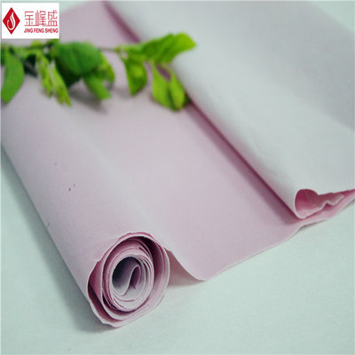 Washable Pink Velvet Upholstery Fabric Flocking Material with 100% Polyester