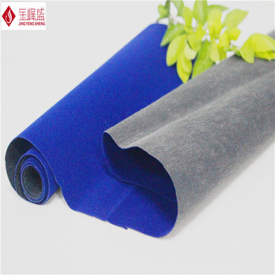 Soft Long Pile Blue Velvet Upholstery Fabric Flocking For Glass Boxes 75 x 75D