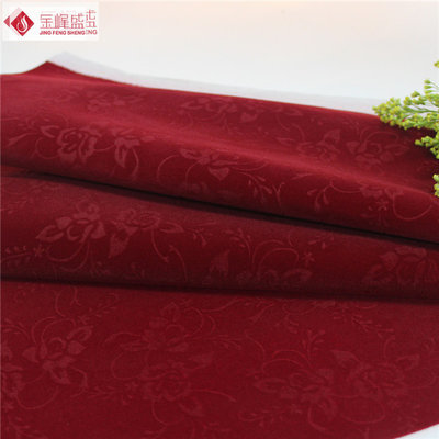 Watch Box Lining Printed Velvet Fabric , Red Velvet Upholstery Fabric