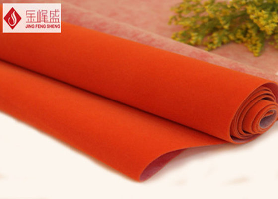 Jewelry Box Lining Polyester Velvet Fabric , Customized Flocked Upholstery Fabric