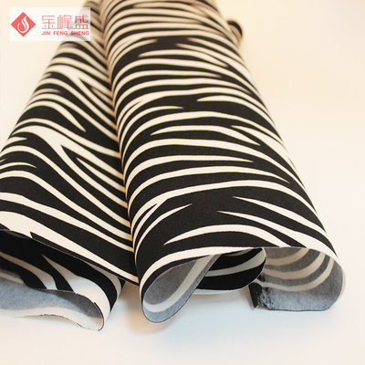 Nonwoven Embossed Velvet Fabric , Spunlace Zebra Upholstery Fabric