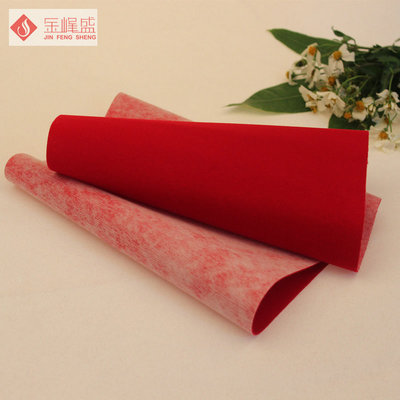Red OEM / ODM Flocked Velvet Fabric , Watch Boxes Velvet Spunlace Fabric
