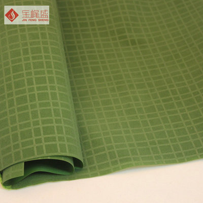 Contemporary Flocked Jewelry Box Liner Fabric , Green Velvet Upholstery Fabric