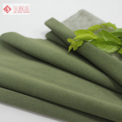 Green Velvet Flocked Upholstery Fabric Kintted Cotton For Luxury Box