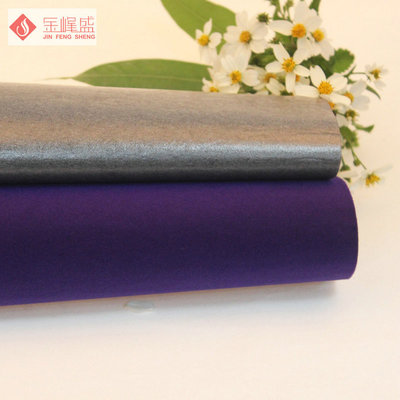 Purple Velvet Contemporary Upholstery Fabric 57 / 58" With Nonwoven Base