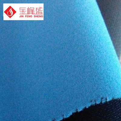Blue Luxury Polyester Non Woven Fabric , Flocking Velvet Jewelry Box Lining Fabric