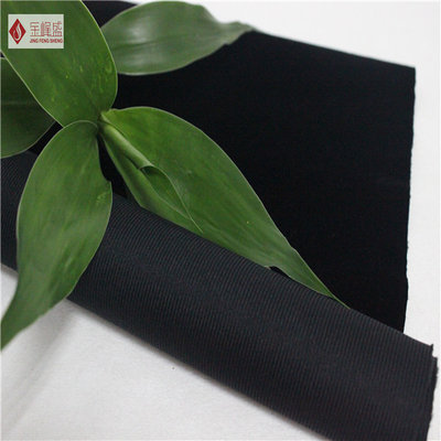 Black Velvet Jewelry Box Liner Fabric , Shrink-Resistant Tricot Flocked Felvet Fabric