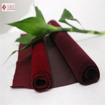 1.45 M Colorful Cotton Velvet Upholstery Fabric , Red Flocked Upholstery Fabric