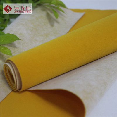 Non Woven Jewelry Box Liner Fabric Dark Yellow Spunlace Flocking Material