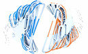 Stylish Household Space Saving Velvet Flocked Hangers With Rubber Stripe