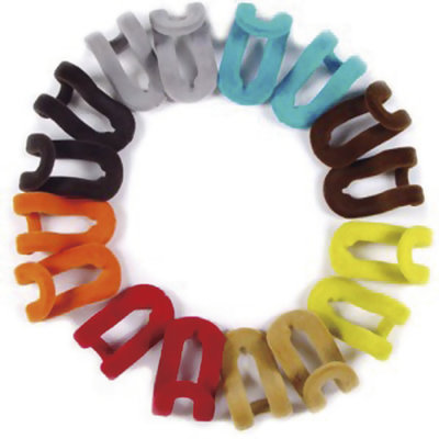 Huggable Space Saving Velvet Hooks Non Slip Coathangers Green / Brown