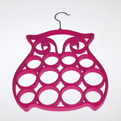 Professional Owl Red Velvet Scarf Hanger Neatfreak Non Slip Clothes Hange