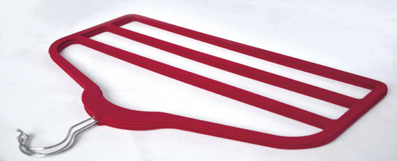 Professional Durable Velvet Men Trouser Hangers Red For Home / Laundry