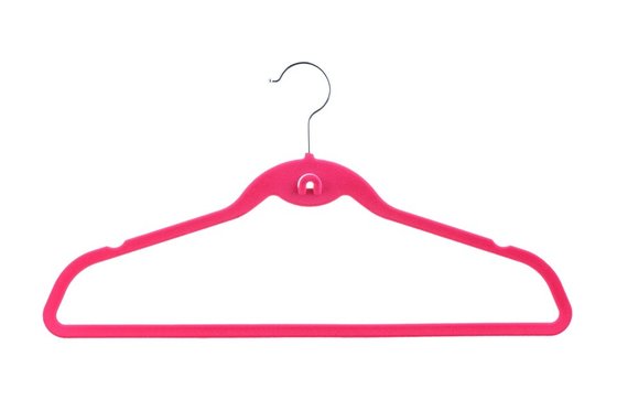 Shirts / Jeans / Sweater Non Slip Coat Hangers Velvet Touch With Hook