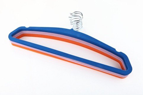 Space Saving Flocking 445mm Satin Padded Clothes Hangers With Indents