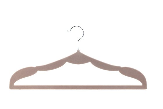 Black Triangle Velvet Jackets / Shirts / Trouser Hangers With Chrome Plated Hook