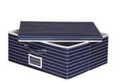 Fashionable Stripe Foldable Storage Box for Household Assortment