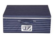 Fashionable Stripe Foldable Storage Box for Household Assortment