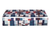 Bedroom / Living Room Checked Collapsible Storage Boxes Daily Clothes Organizer