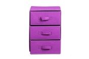 Modern Purple Closet Sweater Organizer , 3 Drawer Organizer For Clothes