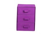 Modern Purple Closet Sweater Organizer , 3 Drawer Organizer For Clothes