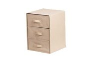 3 Drawer Bedroom Storage Boxes Clothing Organizer With Cloth Handle Bar