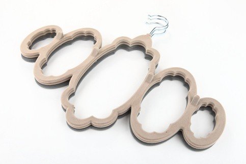Household Anti Slip 412mm Creative Velvet Scarf Hanger For Wardrobe