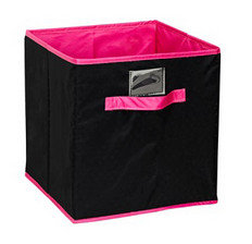 Classic Non Woven Cube Foldable Storage Box Fabric Cube Storage Bin With Name Label