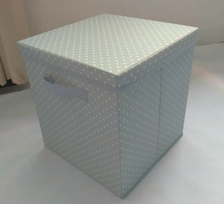 Customized Polyester Fabric Foldable Storage Box Assembly With Lid