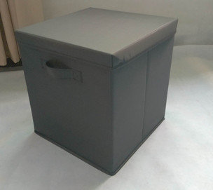 Customized Polyester Fabric Foldable Storage Box Assembly With Lid