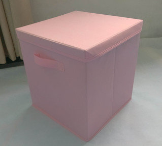 Customized Polyester Fabric Foldable Storage Box Assembly With Lid