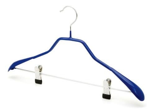 Broad Shoulders Metal Hangers With Clips / Garment Suit Coat Hangers