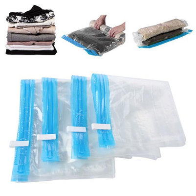 Travelling Roll Up Vacuum Sealed Storage Bags Portable Vacuum Bags For Storage