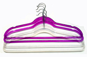 Nice Style Colorful ABS Composite Plastic T Shirt Hangers Powders Inside
