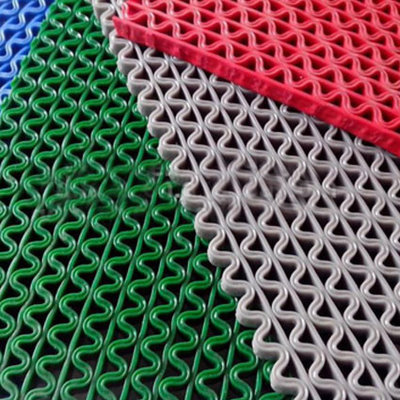 PVC Vinyl Z web floor mat non-slip drain water wet area safety mat and scrape dirt door mat