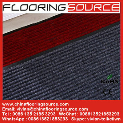 Ribbed Carpet Floor Mat Stop Dirt Absorb Moisture Non Slip Rib Carpet Door Mat