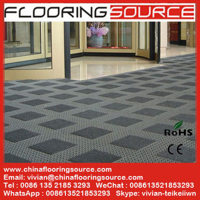 Outdoor Building Entrance Flooring Interlocking Tile Carpet Scraper Matting Heavy Duty Entrance Matting