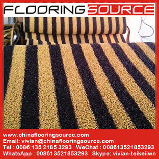 PVC Cushion Coil Mat Pvc Looped Floor Mat anti-slip wet areas dirt stop door mat