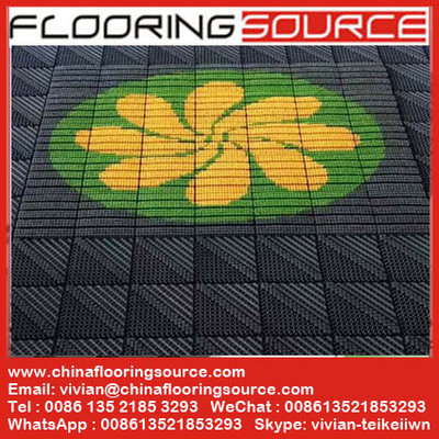 Interlocking dust control floor mats brush scraper stop dirt door mat