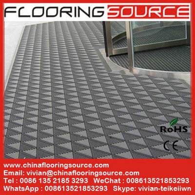 Interlocking dust control floor mats brush scraper stop dirt door mat