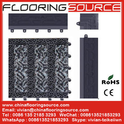 Modular Matting Interlocking Tile Outdoor Carpeting for Commercial Entrance
