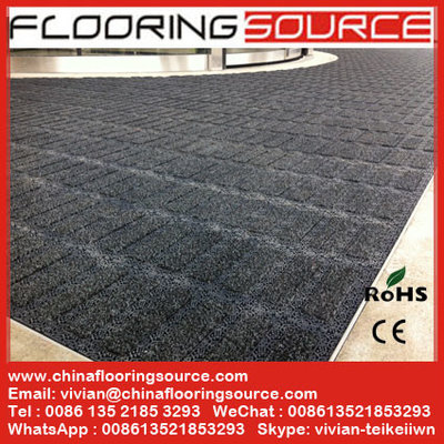 Modular Matting Interlocking Tile Outdoor Carpeting for Commercial Entrance