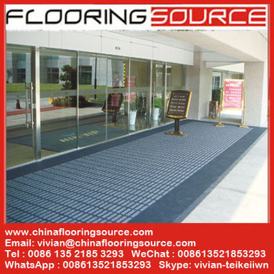 Modular Matting Interlocking Tile Outdoor Carpeting for Commercial Entrance