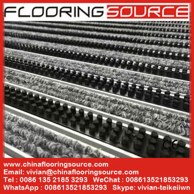 Commercial Aluminum Entrance Mats for Public Buildings Aluminum Profile with Carpet Scraper mat for indoor and outdoor