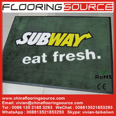 Customized Entrance Nylon Logo Floor Mat Logo NBR Rubber backing